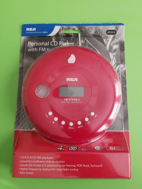 RCA Personal CD Player With FM Tuner Red RP2910 for sale online | eBay
