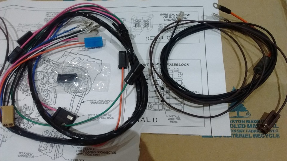 1969 Chevy Chevelle Malibu Tachometer & Dash Gauge Conversion Harness ...