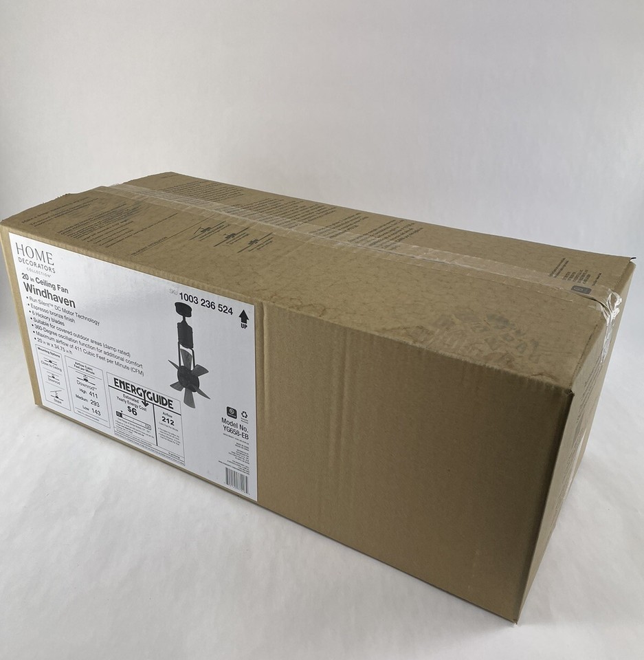 Home Decorators Windhaven 20 in. Outdoor Espresso Bronze Ceiling Fan ...