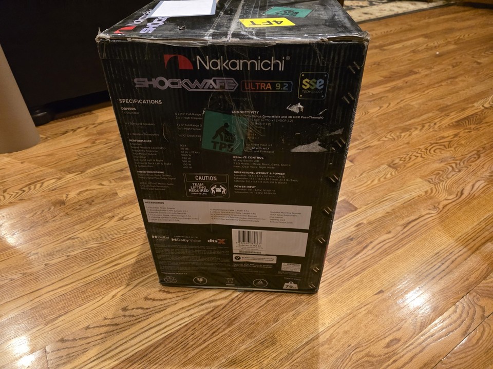 Nakamichi Shockwafe Ultra 9.2.4Ch 1000W Soundbar Dolby Atmos/Vision+SSE ...