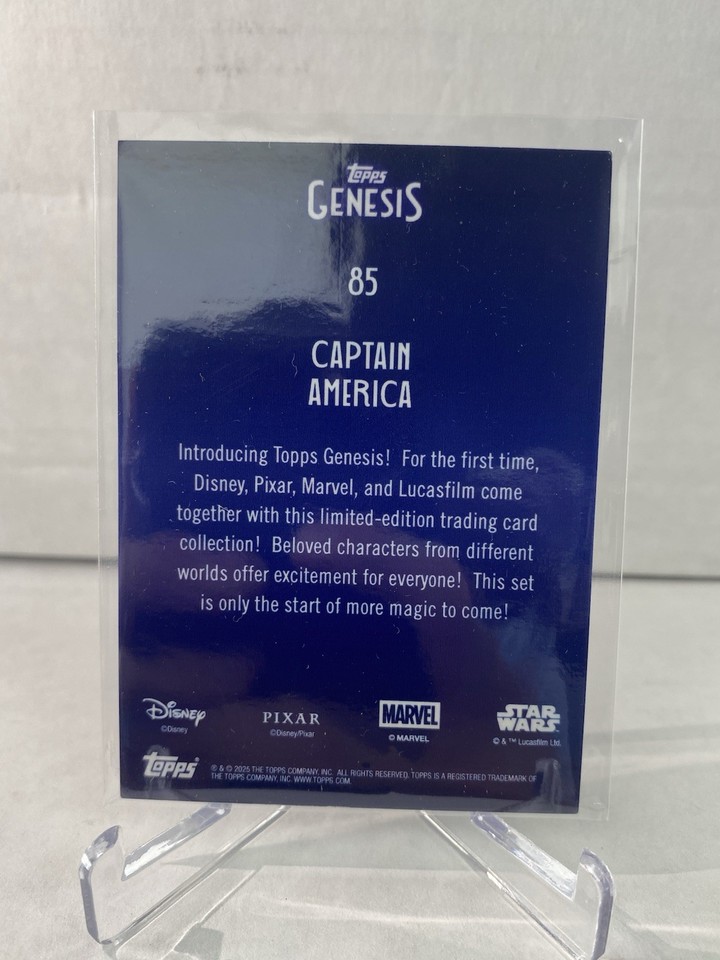 Captain America 2025 Topps Disney Genesis Black Shimmer /10 🔥 🔥 🔥 🔥 | eBay