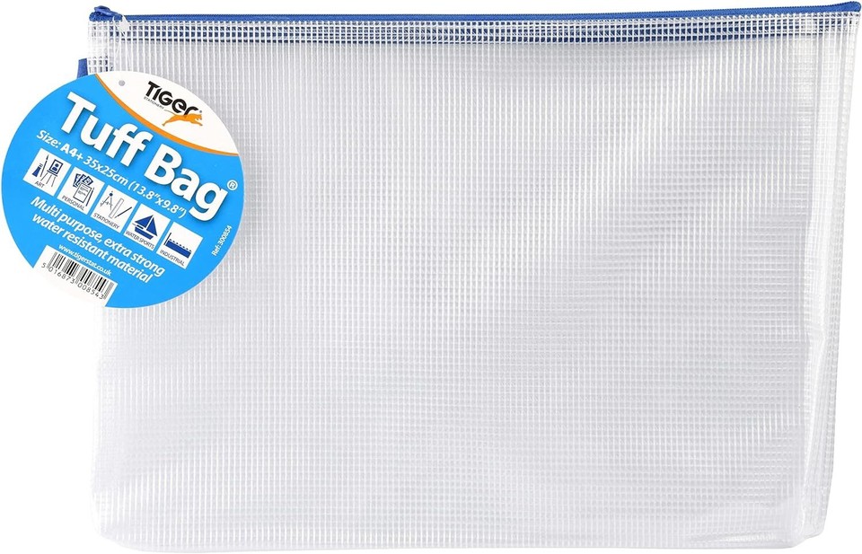 12 x Heavy Duty Extra Strong A4+ Foolscap Tuff Bags 500 Micron ...