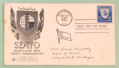 Sc 1151 4c 1960 SEATO Southeast Asia Treaty Org FDC ArtCraft Cachet | eBay