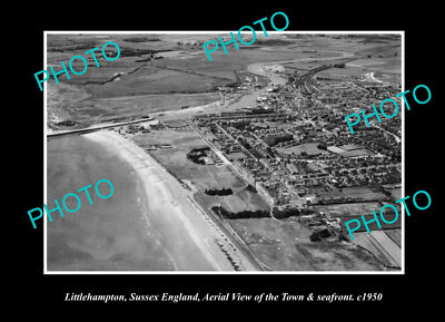 OLD POSTCARD SIZE PHOTO LITTLEHAMPTON SUSSEX ENGLAND VIEW OF THE TOWN ...