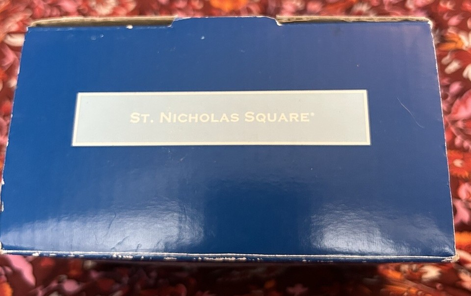 NIB St Nicholas Square Dip Mix Set Bowl & Spreader-Snow Days Christmas ...