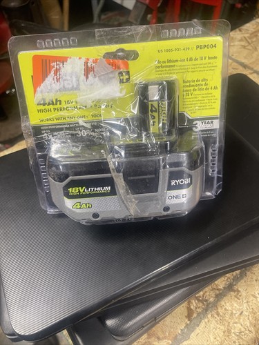 NEW Ryobi ONE+ PBP004 18V Lithium-Ion 4.0 Ah High Performance Battery ...
