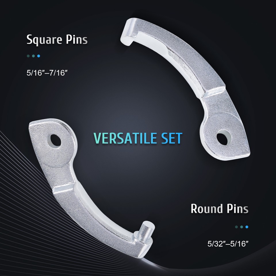 OMT 10Pc Adjustable Hook Pin Spanner Wrench Tool Set Locking Nut Wrench ...