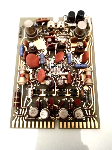 Vintage (antique) Circuit Board Gold Plated Traces. Carbon composition ...