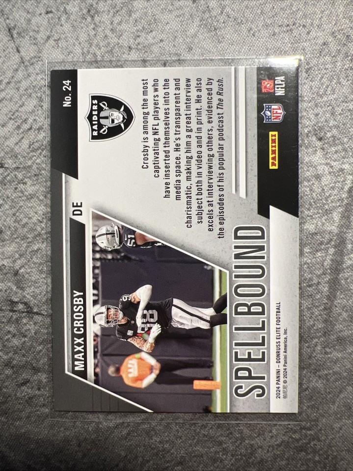 Maxx Crosby 2024 Donruss Elite Spellbound #24 Green | eBay