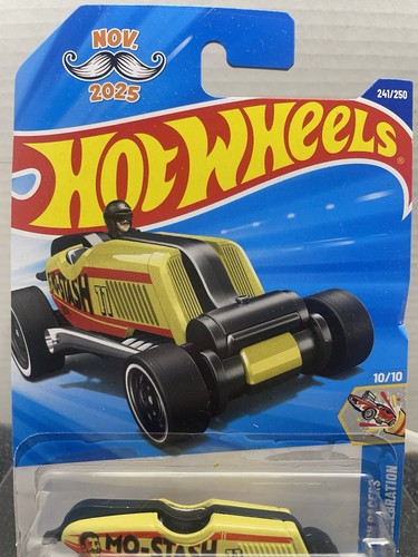 HOT WHEELS 2025 MO-STASH YELLOW 241/250 JBB46 CELEBRATION RACERS CALLUM ...