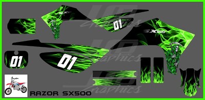 Razor SX500 graphics kit decals THICK AND HIGH GLOSS | eBay