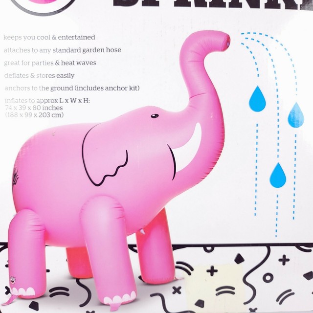 Big Mouth Inc. Ginormous Pink Over 6ft Elephant Sprinkler for sale ...
