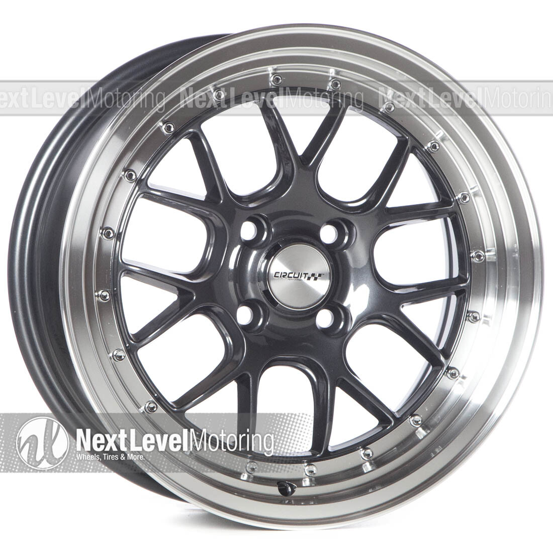 Circuit Performance CP27 15x7 4-100 +35 Gun Metal Wheels Fits Honda ...