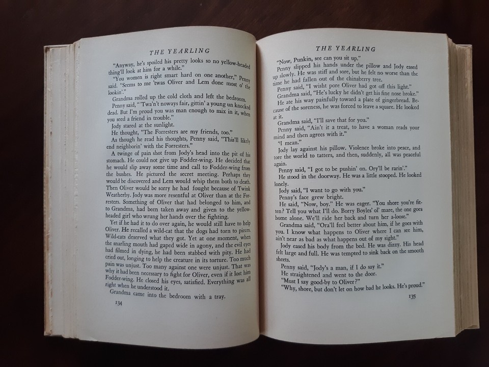 The Yearling by Marjorie Kinnan Rawlings - copyright and printed 1958 ...