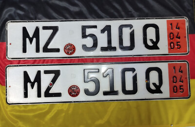 Germany German Export License Plates - Mainz / Landkreis Mainz-Bingen ...