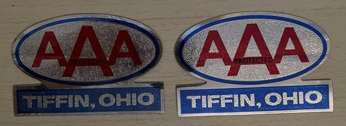 2 Unused Vintage AAA Stickers - Tiffin, Ohio - Made by Murfin Co ...