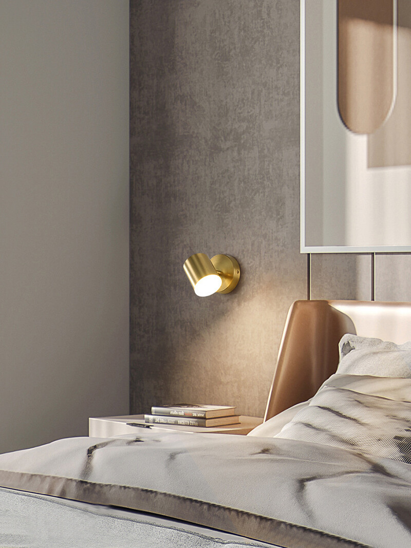 6W COB LED Acrylic Bedside Wall Light Fixture Rotating Lamp Head On/Off ...