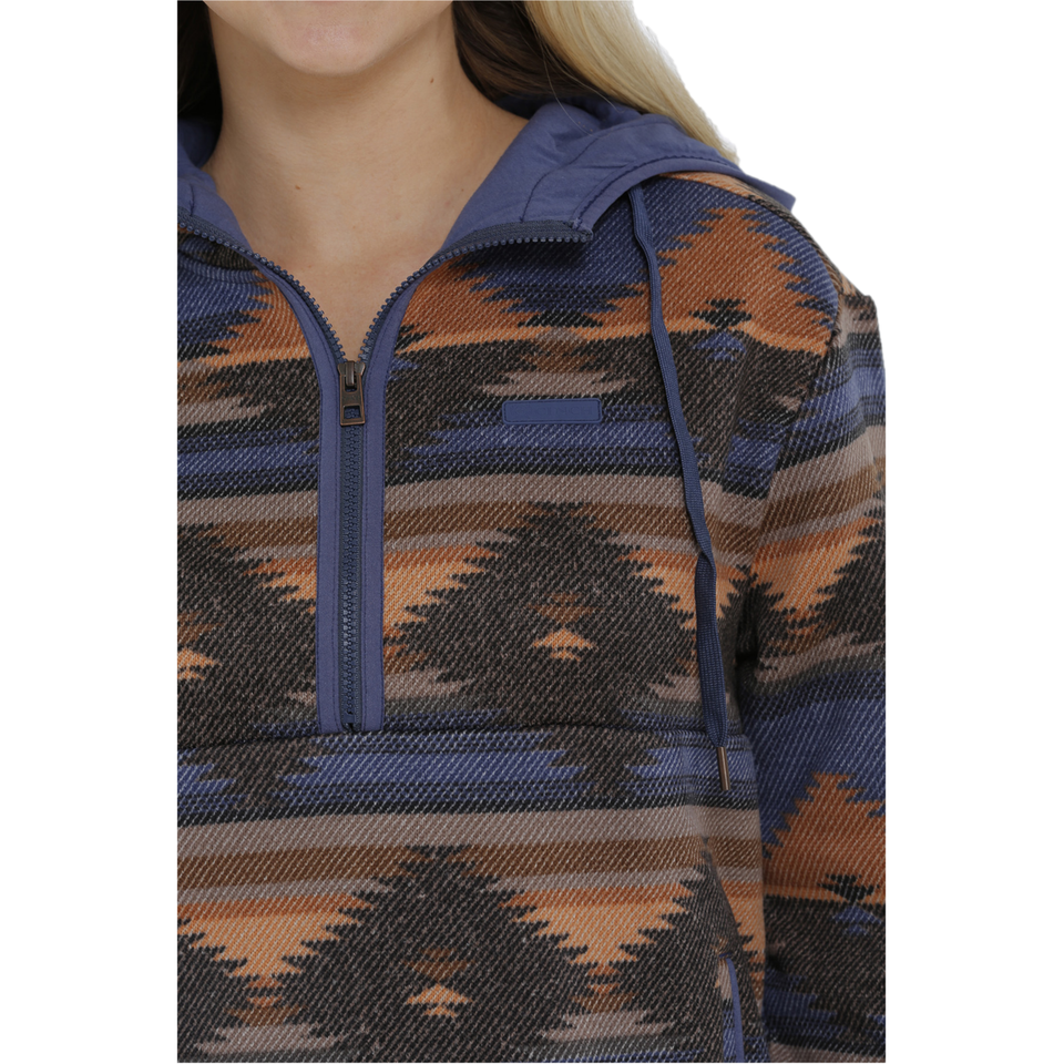 Cinch® Ladies Blue Aztec Printed Pullover Hoodie MAK9812001 | eBay