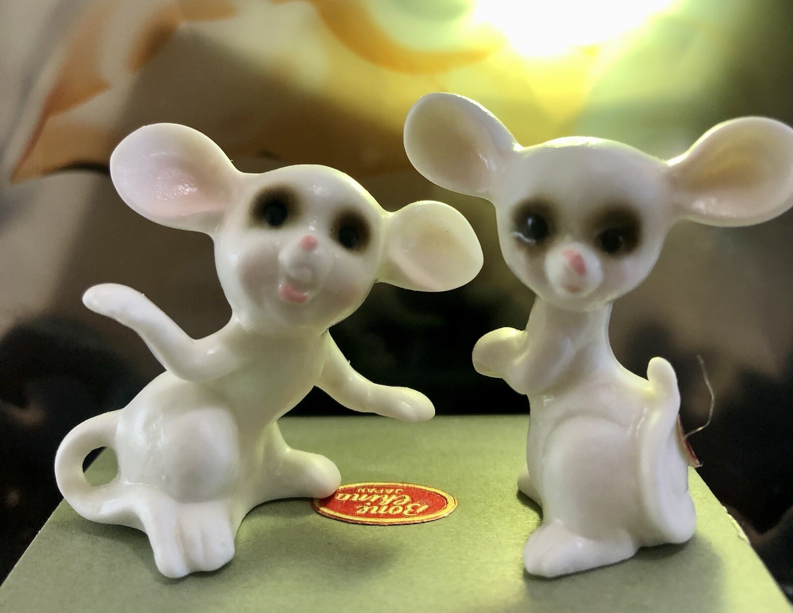 Vintage Set of 3 Miniature Bone China Mouse Figurines Japan EXCELLENT ...