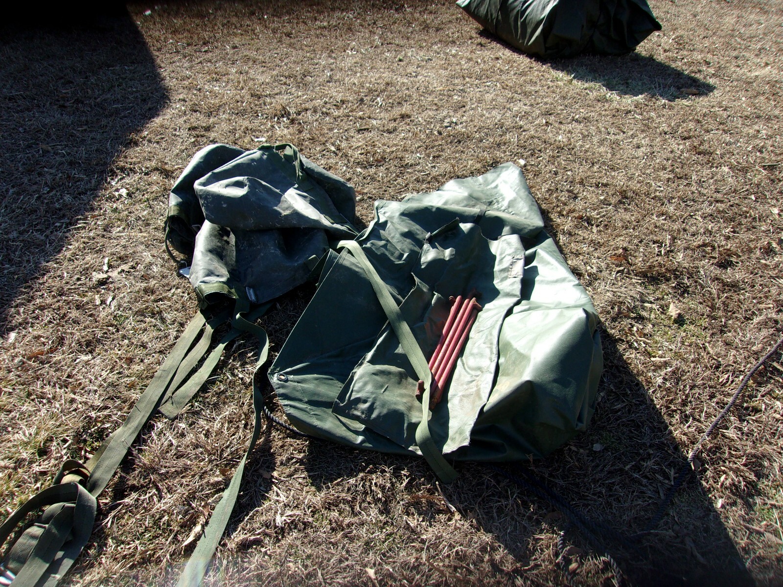 MILITARY 16x16 FRAME TENT CAMPING HUNTING REGULAR CANVAS WITH STOVE ...