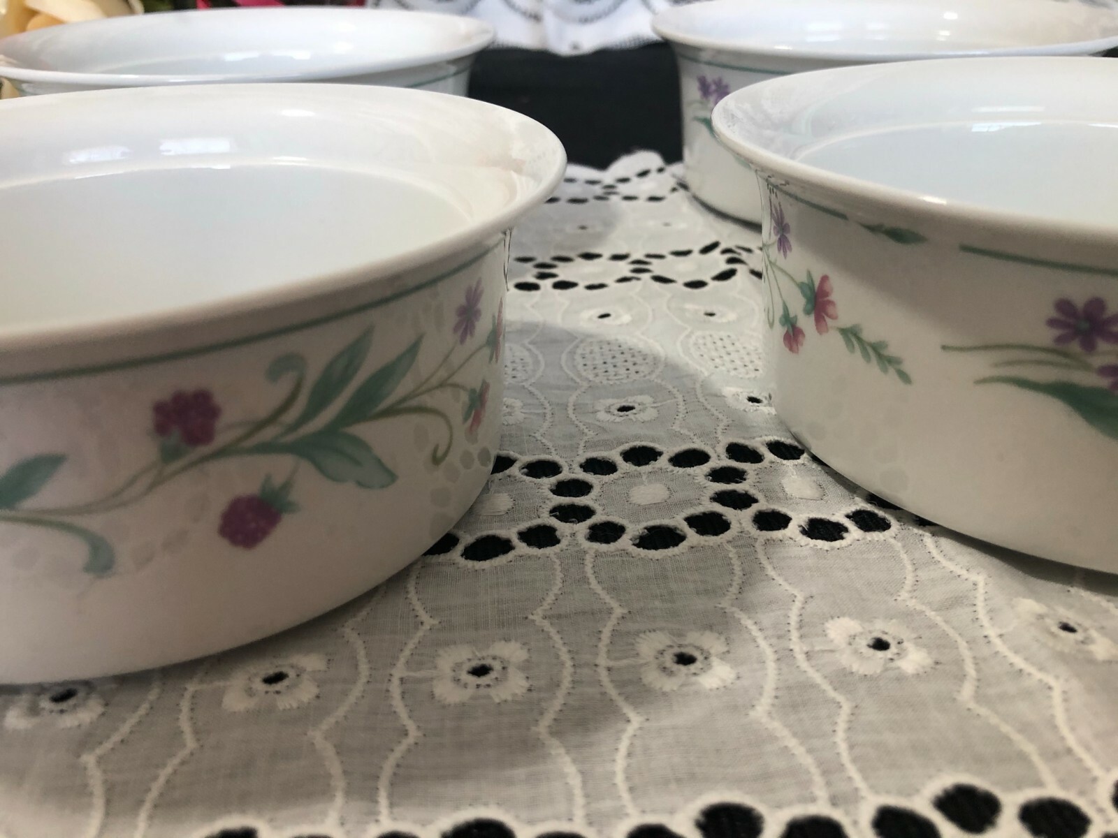 Set of 4 Oneida "Ava" Floral Ramekin Bowls 5 1/2" | eBay