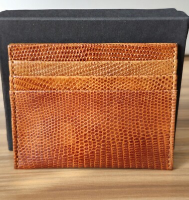 New Compact Tan Reptile Snake Skin Wallet - Unisex, Made in Honduras | eBay