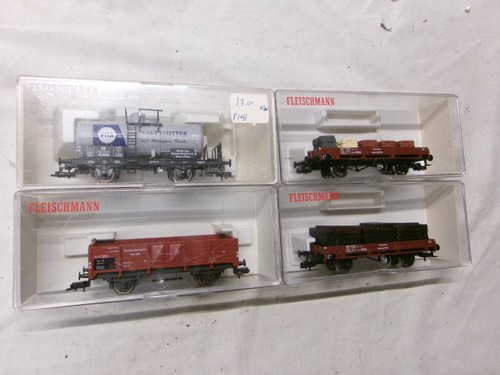 Fleischmann 4 Different Freight Cars Org Condition w/Shipping Box HO Gauge Lot B | eBay