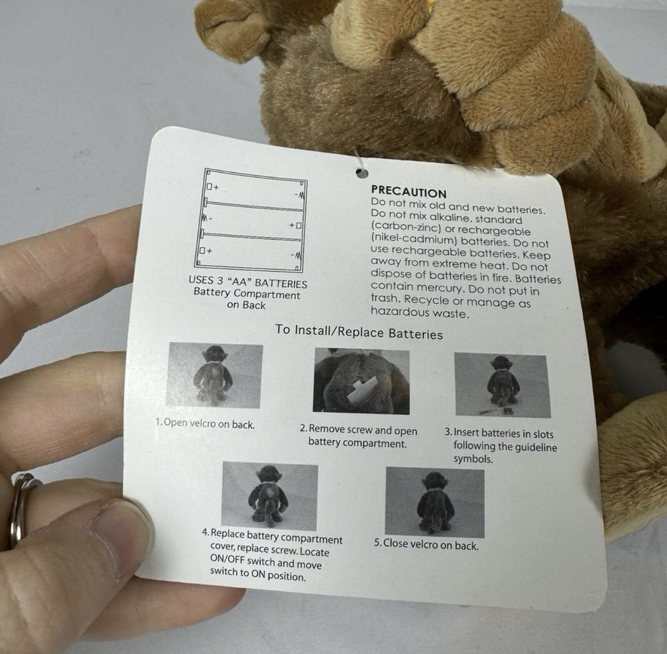 Vintage PBC International Monkey Crying Laughing Plush Animal Toy ...