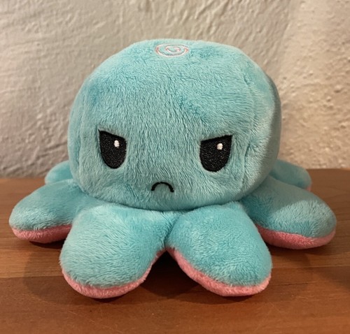 Tee Turtle Reversible Flip Octopus Squid Emotion Happy Angry Plush Pink ...