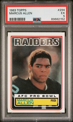1983 Topps - #294 Marcus Allen (RC) - NFL RAIDERS - PSA 5 | eBay
