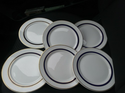 Set 7 DUDSON Fine China Salad Plate Stoke-On-Trent England - 8" Cobalt ...