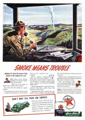 1941 FOREST RANGER Spots Fire Lookout Tower TEXACO DECORATIVE REPLICA ...