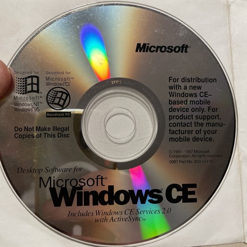 Microsoft Windows CE Handheld PC 2 Disk Set Rare X03-53115 000-60651 | eBay