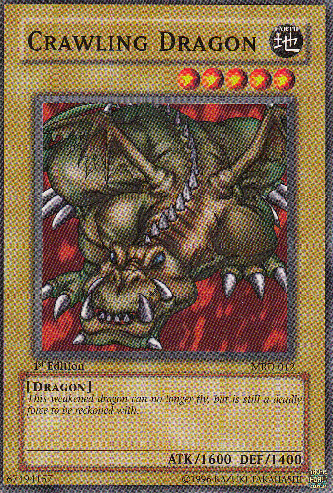 Crawling Dragon MRD-012 - Common - Heavily Played 1st Edition YuGiOh ...