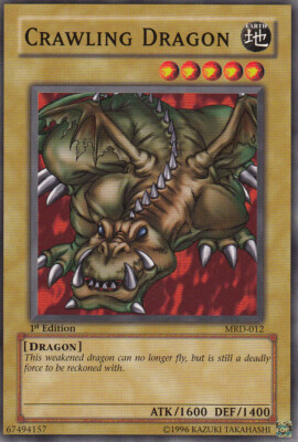 Crawling Dragon MRD-012 - Common - Heavily Played 1st Edition YuGiOh ...