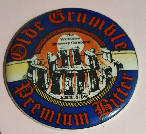 Beer pump clip badge WILTSHIRE brewery OLD GRUMBLE real ale CERAMIC ...