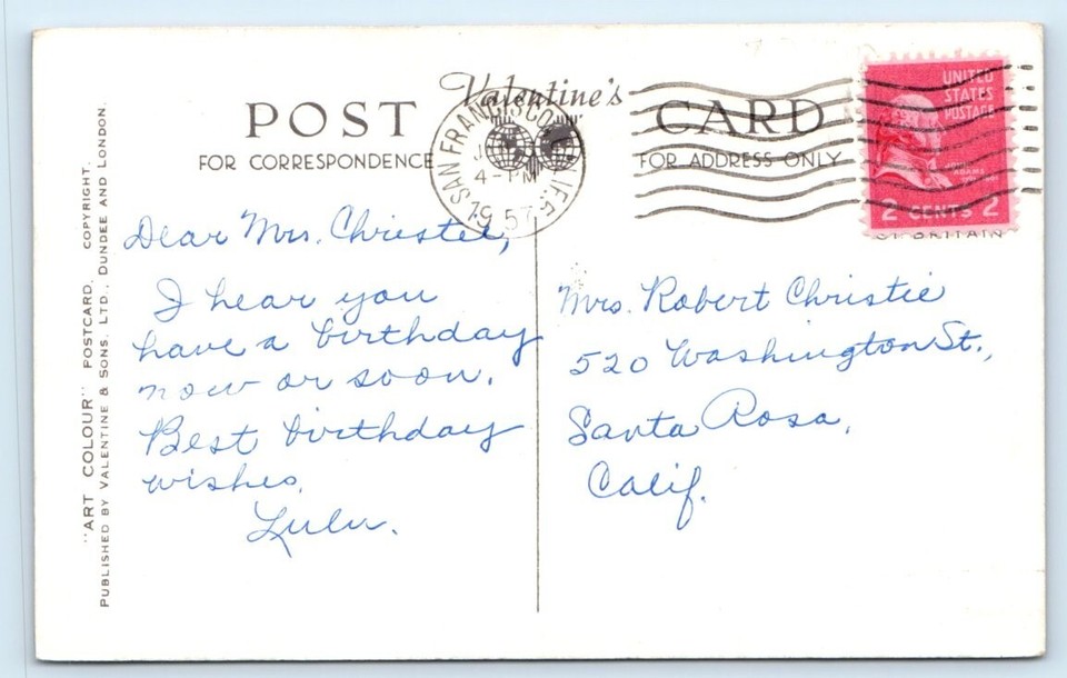 Princes Street Tartan Border WALLACE Heraldic Scotland UK 1957 Postcard | eBay