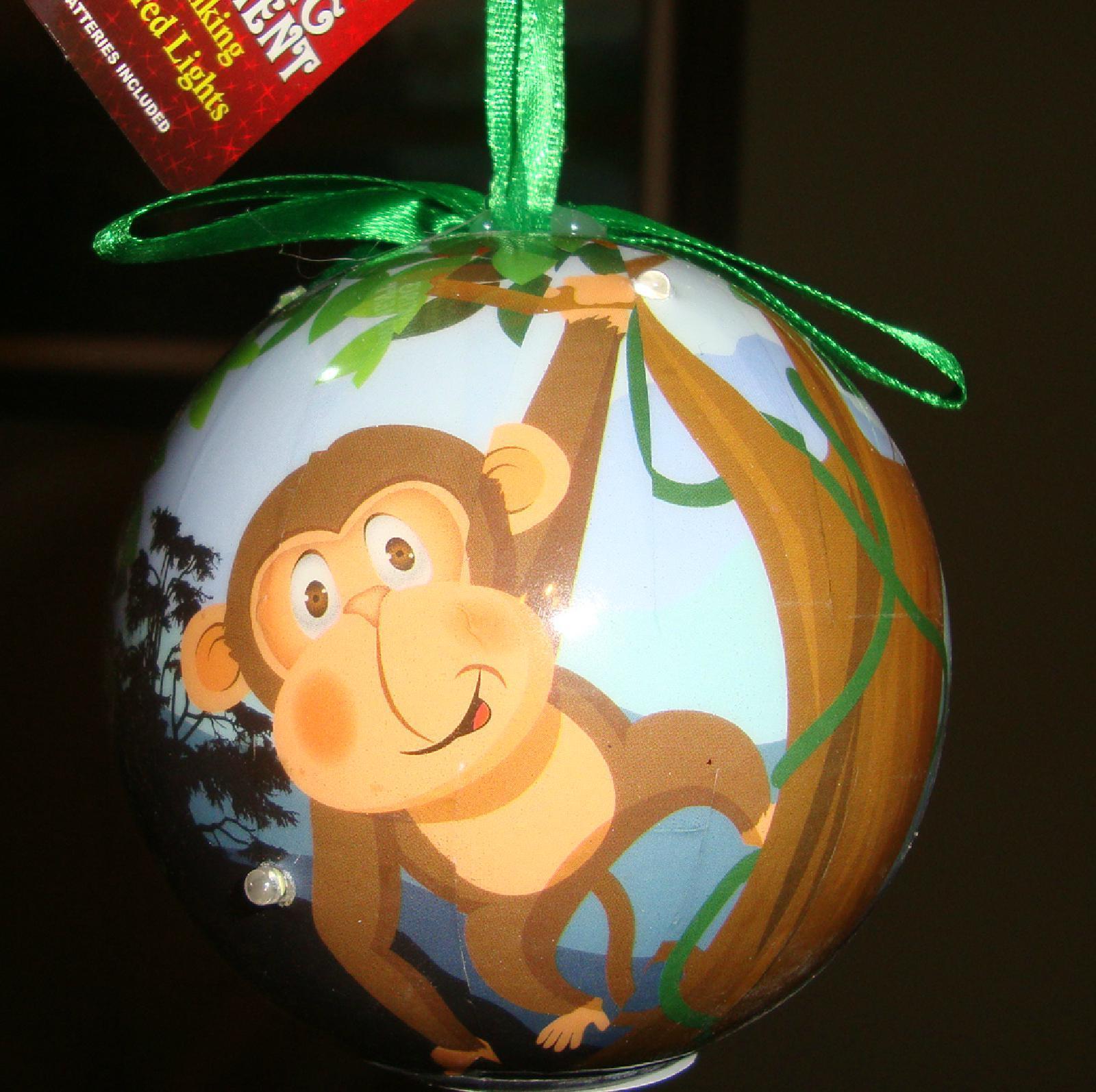 Twinkling Treasures Jungle MONKEY Blinking Nose Ornament - Eye Catching ...