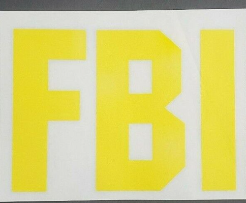 FBI Logo Iron On Heat Transfer Yellow 6" x 8" | eBay