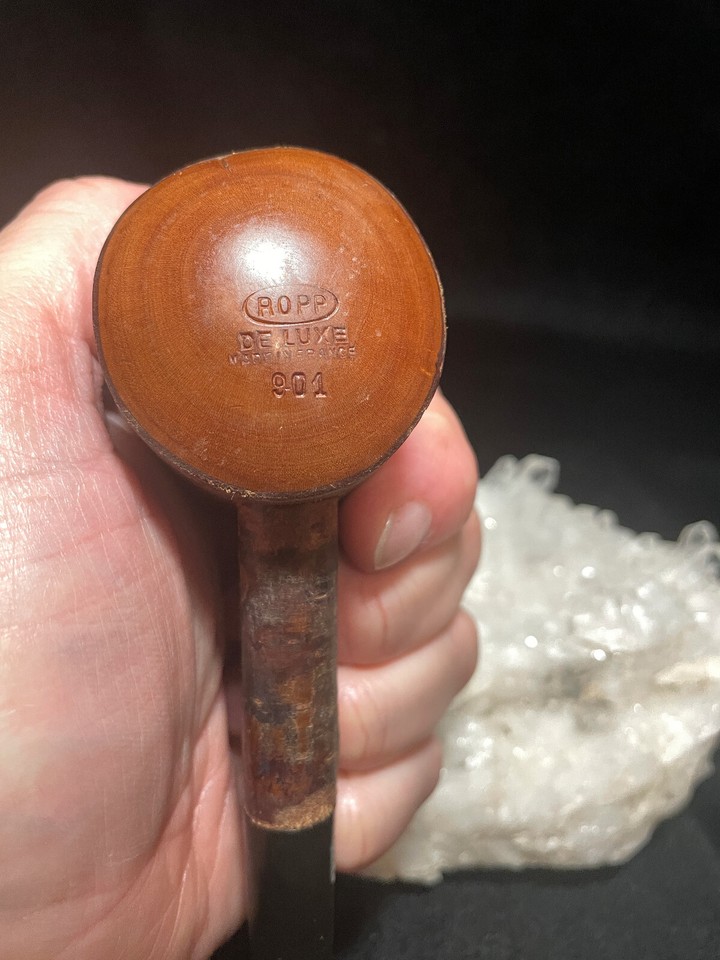 UNSMOKED ROPP DE LUXE #901 Cherrywood Factory Ebonite Stem, Made in ...