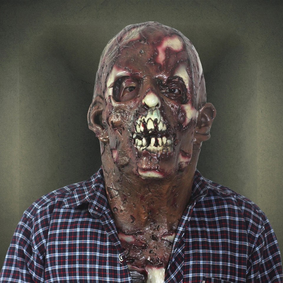Scary Evil Halloween Walking Dead Mask Rotten Zombie Skeleton Skull ...