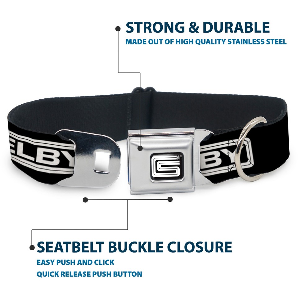 Dog Collar CSAO-Carroll Shelby CS Racing Logo Full Color Black/White ...