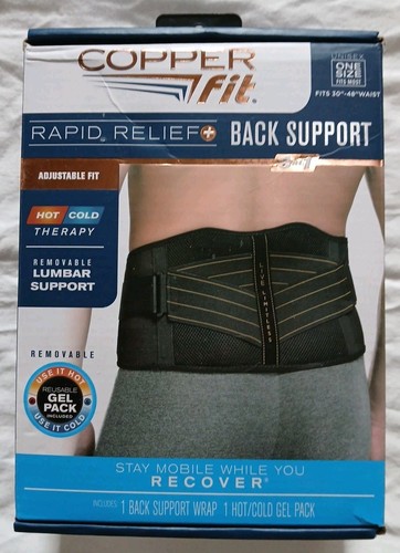 Copper Fit Rapid Relief Hot/Cold Back Support Wrap 3-in-1 Unisex One ...