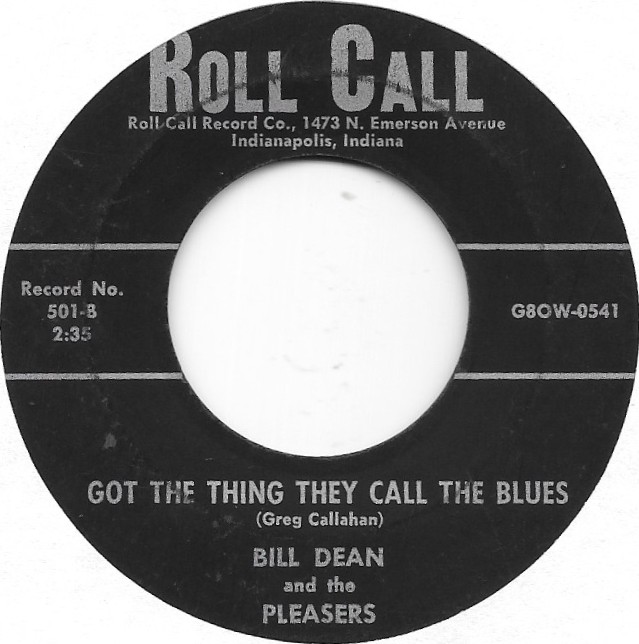 BILL DEAN & THE PLEASERS Luscious on Roll Call R&B popcorn rockabilly ...