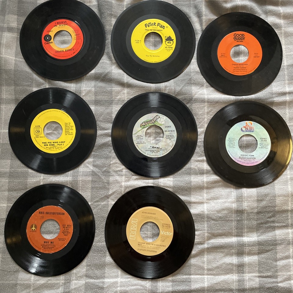 Vintage RARE Disk Go Case The Beatles Green With 17 45’s UNTESTED | eBay