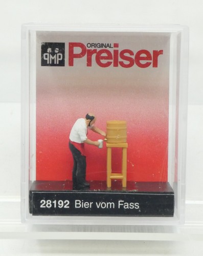 Preiser Mini-Figures 28192, Bartender Waiter Serving Draft Keg Beer, HO ...