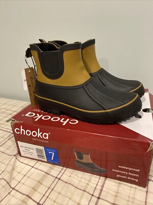 Chooka Women's Short Rain Boots Waterproof Ladies Anti Slip Rubber ...
