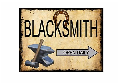 Vintage Style Blacksmiths Shop Sign Stabler Retro Style Sign Kitchen ...