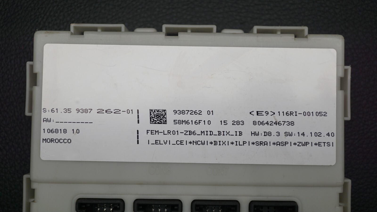 OEM BMW 1,2,3,4 F-SERIE FRONT ELECTRONIC MODULE FEM LR01 9387262 / ...