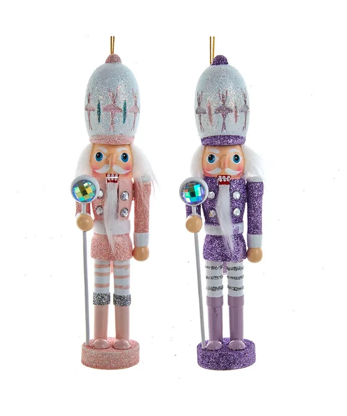Set of 2 6" Hollywood Nutcrackers™ Purple and Pink Soldier Nutcracker ...